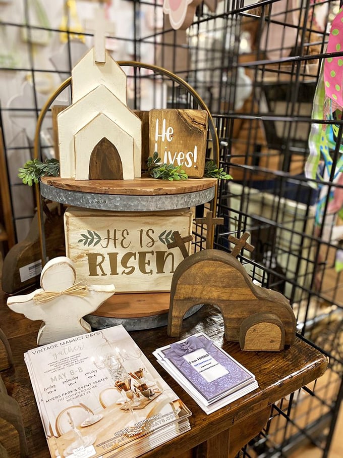 Faith meets farmhouse in these handcrafted wooden pieces. "He Lives!" indeed—alongside your newfound decorating inspiration.