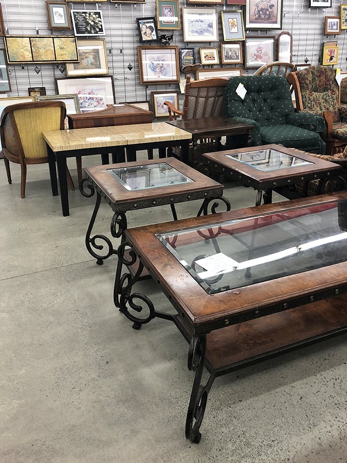 That glass-top coffee table isn't just furniture—it's waiting to become the centerpiece of someone's living room story for less than a fancy dinner out.