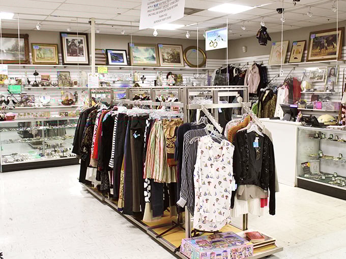 Fashion heaven where vintage patterns and contemporary styles coexist in perfectly organized chaos.