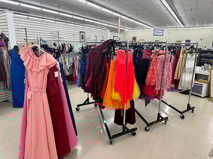 Formal wear that's ready for its second act. These dresses have stories to tell – from proms of yesteryear to weddings where someone definitely objected to the DJ's playlist.