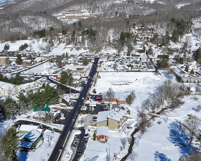 Banner Elk in winter looks like someone sprinkled powdered sugar over a model train village. Simply magical!