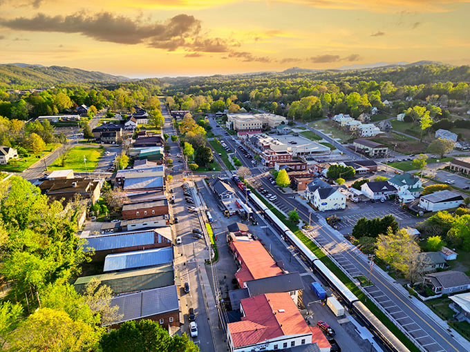 Blue Ridge's main street captures that perfect small-town vibe where strangers wave hello and nobody's in too much of a hurry.