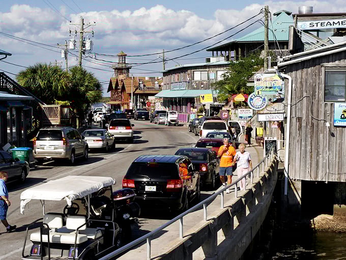 Cedar Key's weathered wooden buildings tell tales of fishermen and artists who found their paradise on this tiny island.