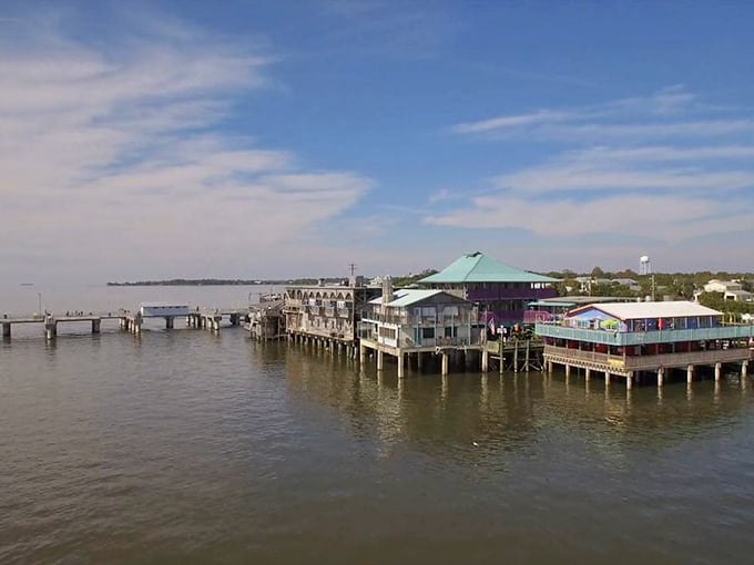 Waterfront buildings on stilts tell stories of old Florida – part fishing village, part artist colony, all charm.