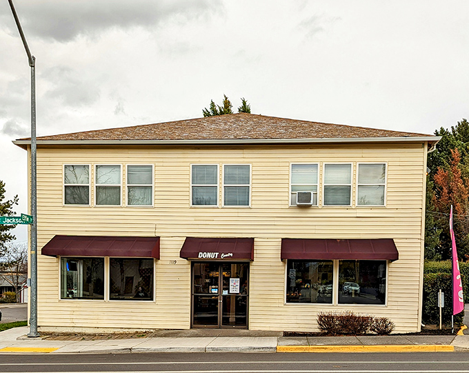 Donut Country's no-nonsense exterior hides treasure within. This unassuming building houses some of Medford's most beloved breakfast treats.