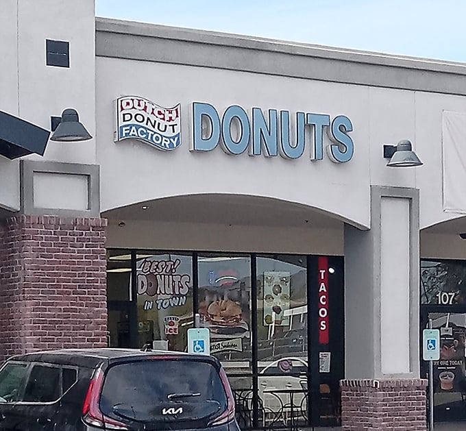 Dutch Donut Factory doesn't need fancy decor when their donuts do all the talking – and they're saying "eat me now!"