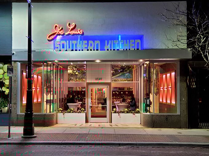 This sleek storefront promises Southern comfort with big city style – like Nashville decided to visit Detroit permanently. 