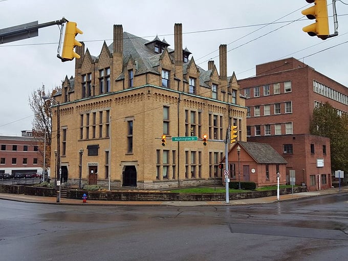Johnstown's Victorian-era buildings stand proudly at the corner, reminders of a time when craftsmanship mattered and Starbucks hadn't yet conquered every street corner.