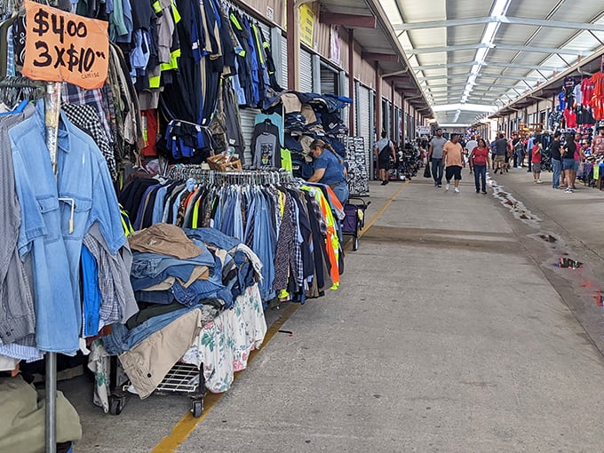 Fashion finds at prices that won't break the bank! The Mercadome Flea Market and Alamo Dance Hall clothing section is a bargain hunter's dream come true.