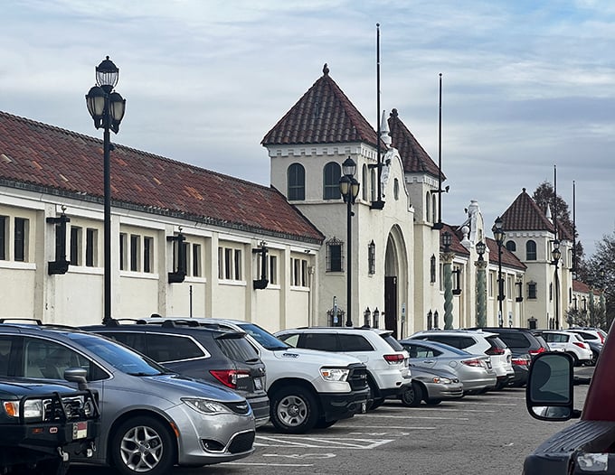 The Raleigh Flea Market's Spanish-style architecture transforms bargain hunting into a royal experience.