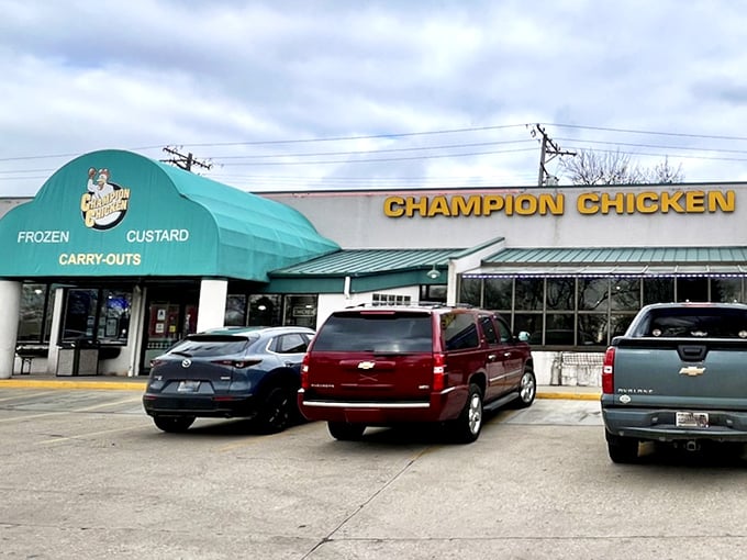 Classic storefront, straightforward signage – Champion Chicken knows exactly what it is: a Wisconsin institution serving crowd-pleasing comfort food.