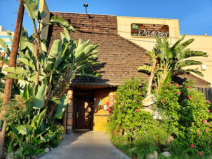 Step through these doors into a time machine that transports you to mid-century Polynesia—with prime rib instead of passport stamps.