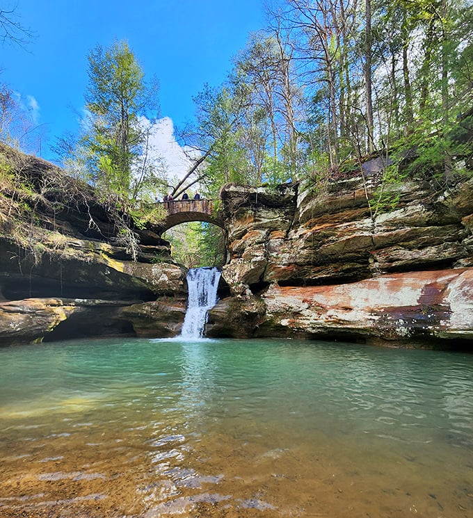 Hocking Hills: Water and stone perform their eternal dance at this hidden gem. Stand here long enough and you'll forget what century you're in.