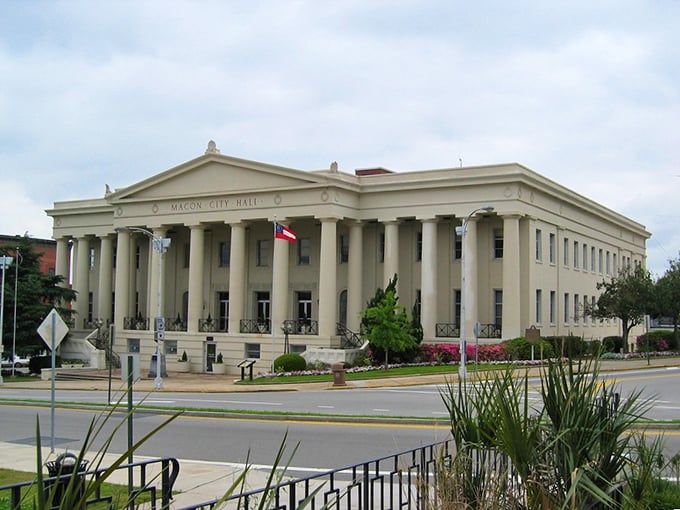 Macon City Hall stands proud against the Georgia sky – civic beauty that belongs to everyone, regardless of budget.