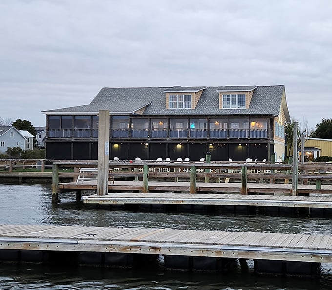 Perched over the water like a patient heron, Saltwater Grill offers views almost as delicious as their seafood.