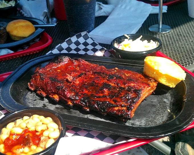 These ribs fall off the bone like autumn leaves, tender and perfectly seasoned for maximum satisfaction.