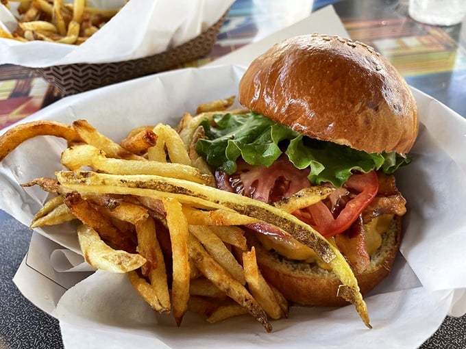 Not all heroes wear capes—some come on a brioche bun with hand-cut fries that look like they're auditioning for a food magazine cover.
