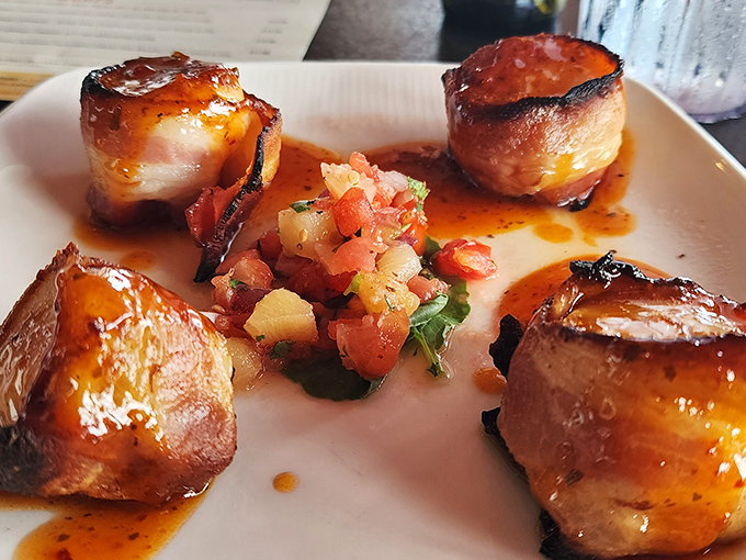 These bacon-wrapped scallops aren't just appetizers—they're tiny flavor bombs where smoky meets sweet in perfect harmony.