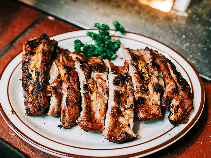Perfectly charred on the outside, impossibly juicy within—this is barbecue that doesn't need sauce to make its point.