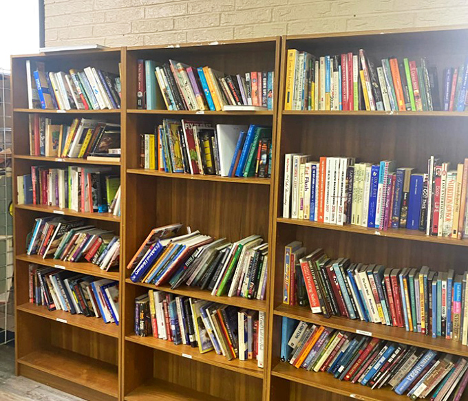 Bibliophiles beware—you'll need stronger bookshelves after visiting. These wooden warriors stand ready to house literary adventures of every genre.