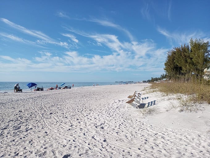 The beaches here don't need Instagram filters. Mother Nature cranked up the contrast settings on this pristine stretch where even the sand looks professionally arranged.