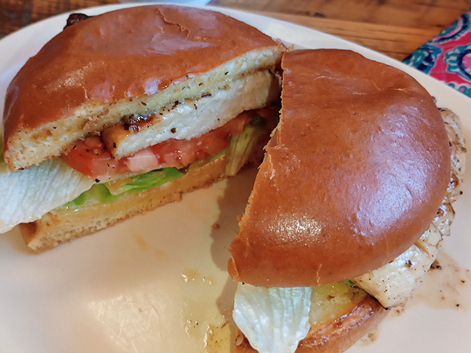Not all heroes wear capes—some come on a soft bun with fresh veggies. This chicken sandwich isn't trying to be trendy, just delicious.