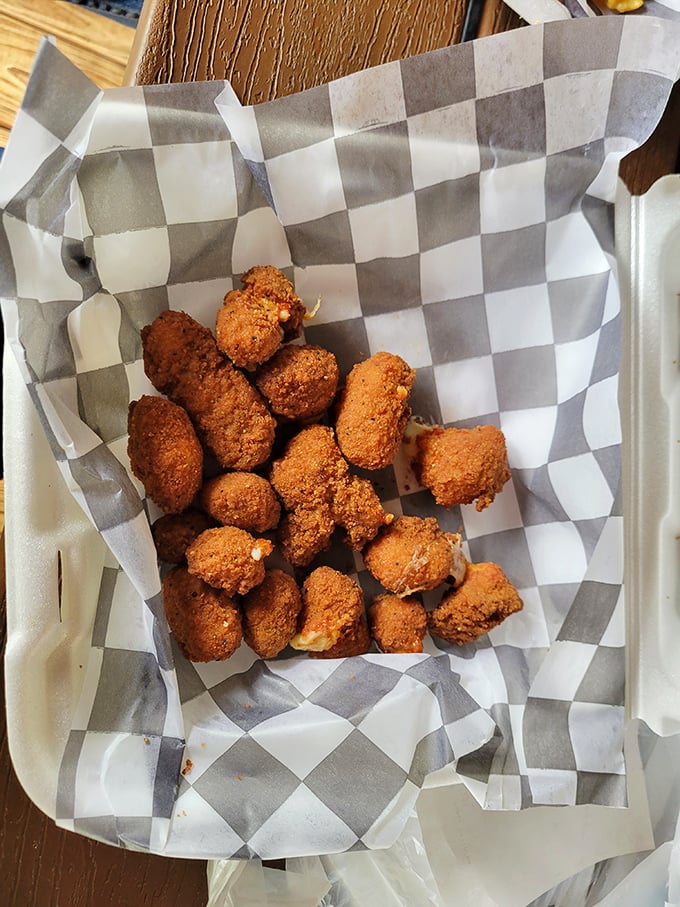 Golden-brown perfection in every bite, these cheese curds aren't just appetizers—they're the reason GPS was invented. "Recalculating route to deliciousness."