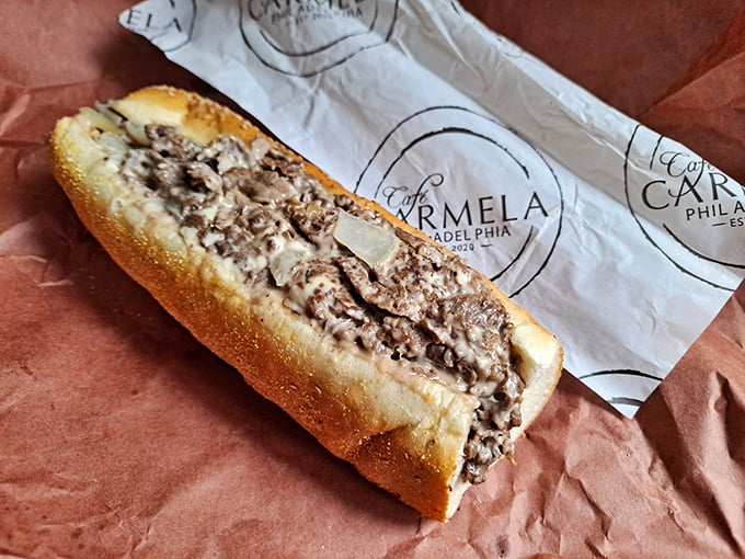 This isn't just a sandwich; it's a Philly philosophy expressed in beef and bread—a handheld masterpiece that demands both napkins and respect.