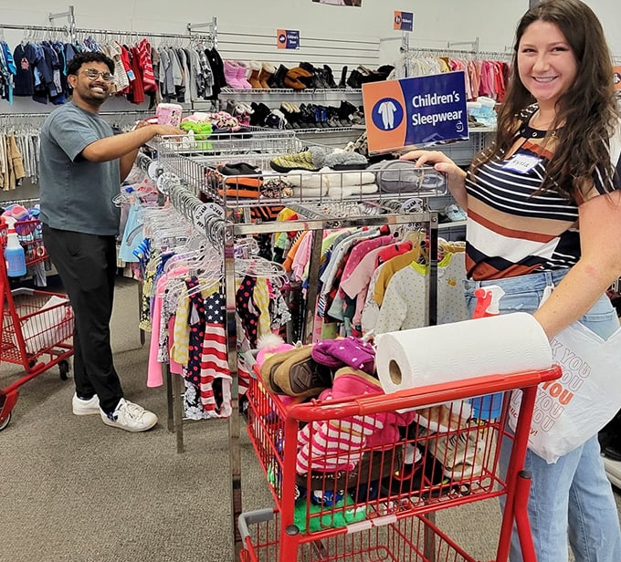The children's clothing section: where $30 can outfit a growing child for an entire season. Parents, rejoice and let your wallets breathe easy.