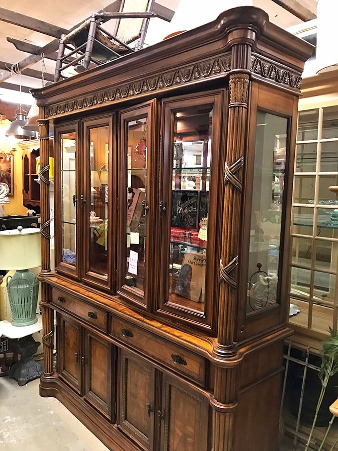 This isn't your grandmother's china cabinet—actually, it might be exactly your grandmother's china cabinet, and that's precisely why you need it.