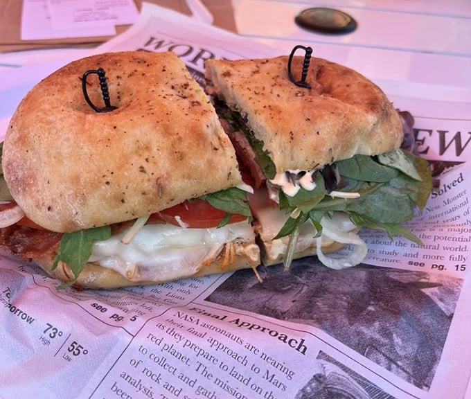 This sandwich isn't just stacked—it's architected. The toothpicks aren't holding it together; they're keeping it from achieving flight.
