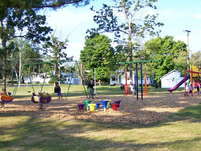 Childhood simplicity at its finest—this playground doesn't need digital screens or virtual reality to create real memories and genuine laughter.