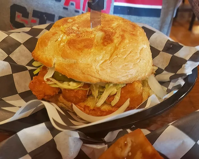 This isn't just a sandwich; it's a golden-crusted revelation. The cod practically winks at you, daring you to find a better seafood sandwich in Ohio.