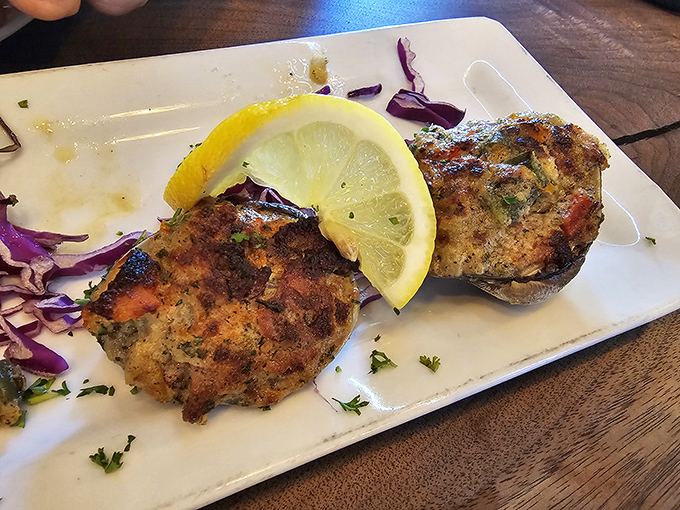 Golden-brown perfection that answers the question, "Can you find Maryland-quality crab cakes in Pennsylvania?" with a resounding "You bet your Old Bay you can!"