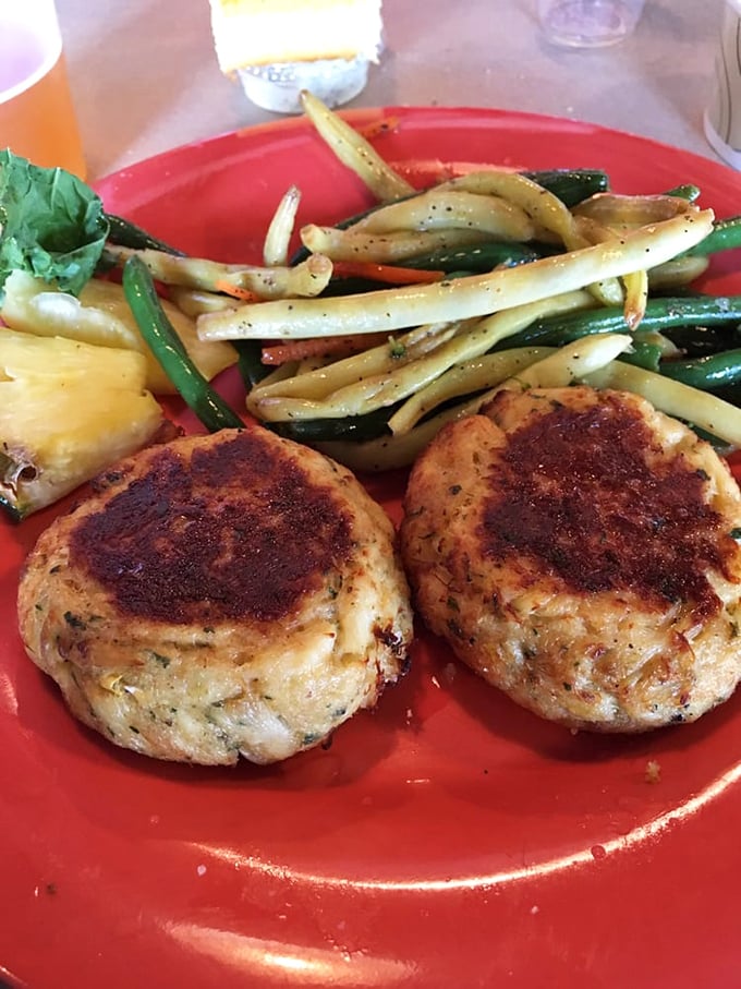 Golden-brown perfection that would make Neptune himself weep with joy. These crab cakes are what Maryland food fantasies are made of.