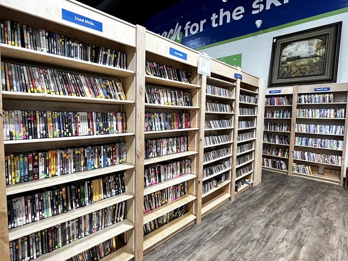 A media lover's paradise where forgotten films and albums find new audiences. Your next movie night might be hiding on these shelves!