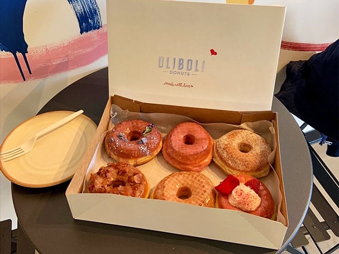"Made with love" isn't just marketing speak here—it's evident in every perfectly crafted ring. The elegant packaging makes these donuts look like edible jewelry.