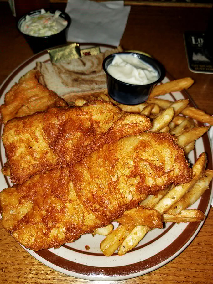 Golden, crispy perfection on a plate. This fish fry isn't just a meal—it's the reason calendars in Wisconsin have "Friday" highlighted in permanent marker.