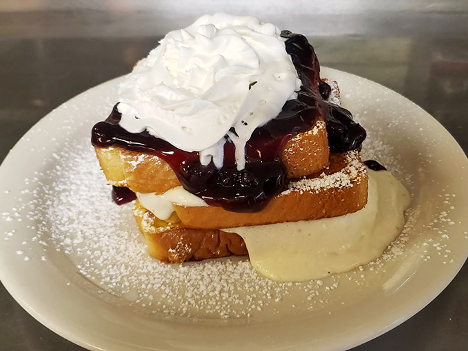 French toast that's dressed up for the prom—berry compote and whipped cream turn this breakfast staple into a celebration.