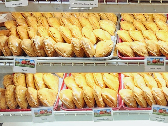 Golden-crusted fried pies beckon with their siren song of flaky perfection – resistance is futile, calories are temporary, but memories are forever.