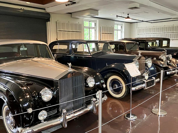 Not just cars—time machines. This garage houses vintage automobiles that make modern luxury vehicles look like disposable toys.