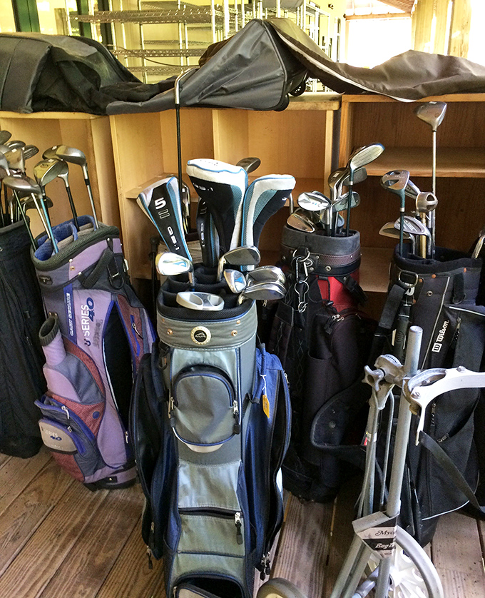 Golf heaven for the budget-conscious duffer. In Bluffton, even discarded clubs get a second chance at glory on manicured greens.