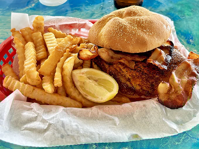 Not all heroes wear capes—some come on a bun. This blackened grouper sandwich with crispy fries is Florida's answer to comfort food.