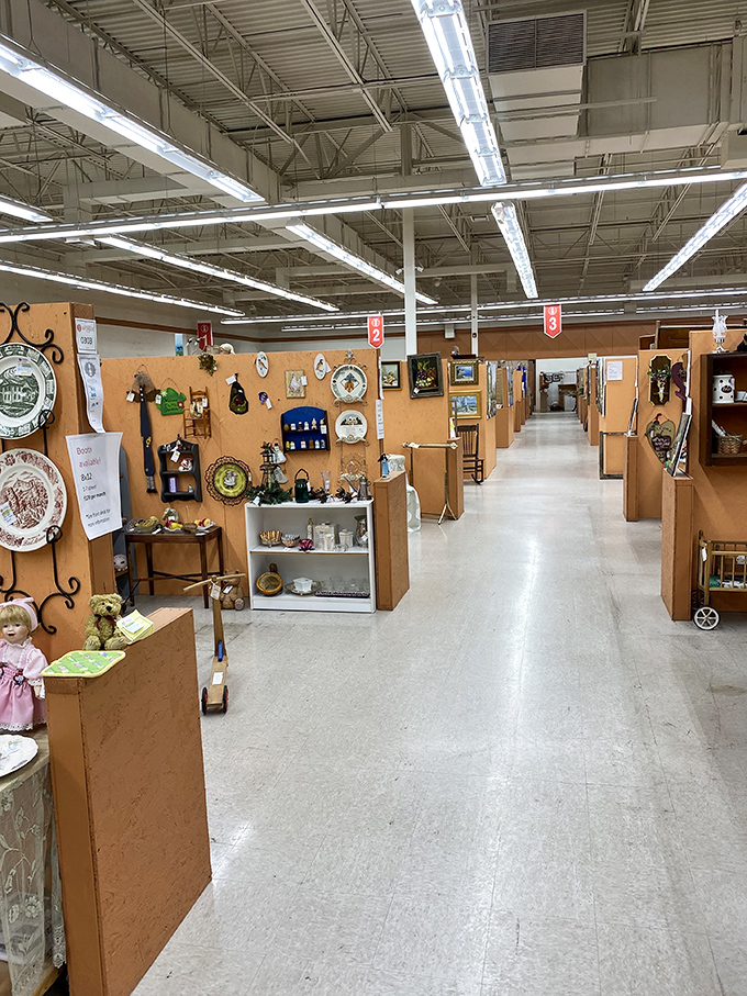 Wandering these aisles feels like exploring your eccentric great-aunt's attic—if your great-aunt collected everything from fine china to vintage advertising.