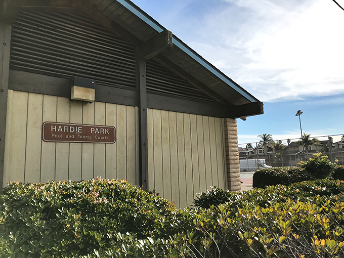 Hardie Park offers a humble reminder that sometimes the best amenities are the simplest ones—tennis, pool, and plenty of California sunshine.