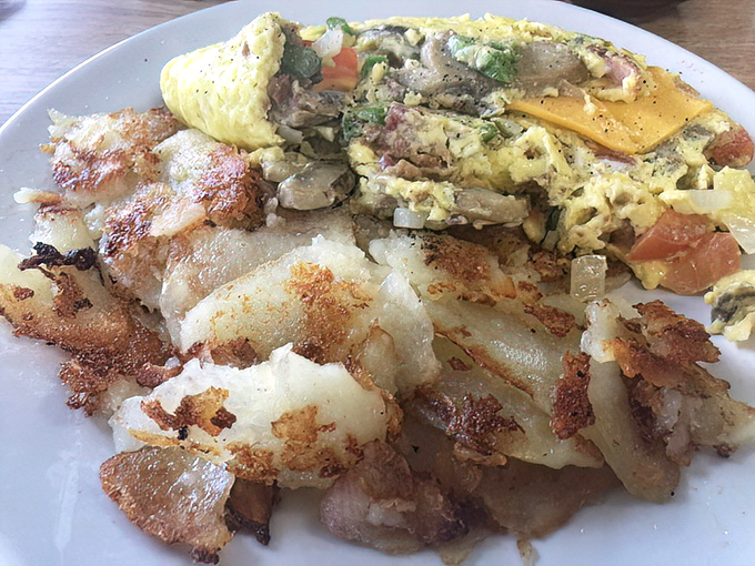 Golden home fries that achieve crispy perfection – the supporting actor that steals every breakfast scene.