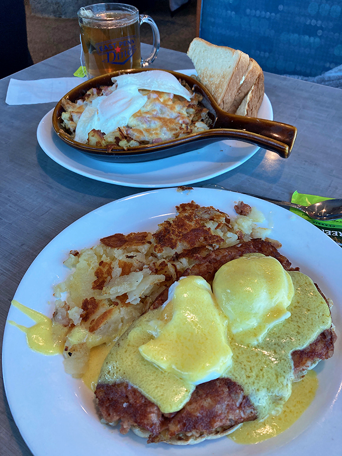 Behold the golden home fries that have achieved legendary status – crispy perfection that'll haunt your dreams.