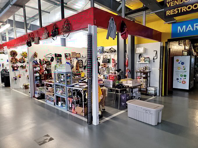 Each vendor booth tells its own story – this one's packed with enough eclectic merchandise to furnish both your home and your wildest impulse purchases.
