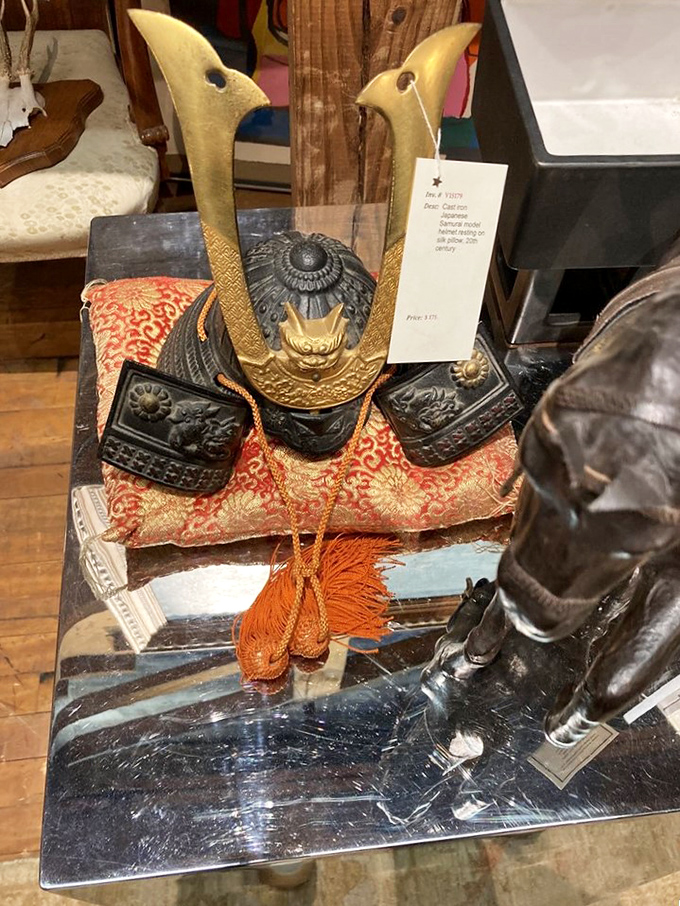 Samurai meets Southern hospitality. This ceremonial helmet brings new meaning to "statement piece" for the history buff who has everything.