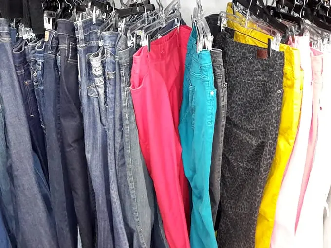 A rainbow of denim possibilities – because life's too short to wear boring pants, especially when designer labels are this affordable.